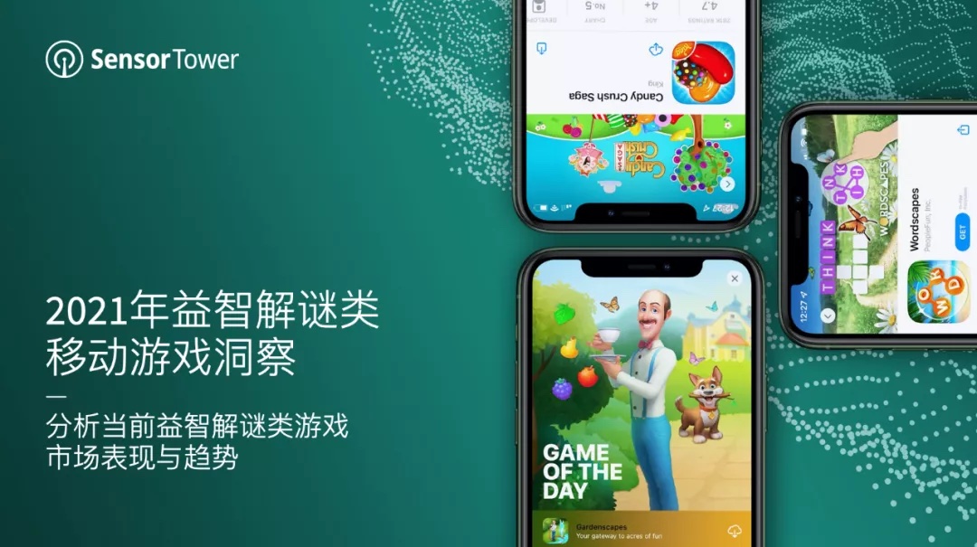 Sensor Tower：2021 年解谜与装扮移动游戏增长 56%，成收入最高品类 - 动点科技